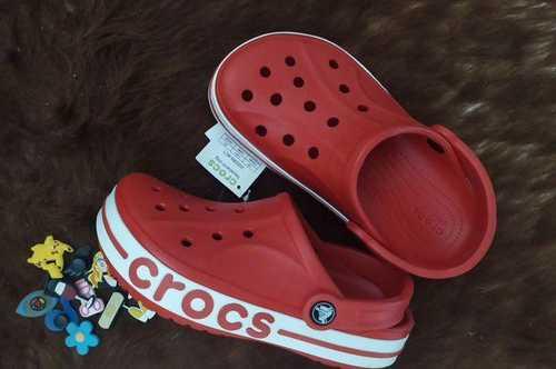 Сабо crocs красный