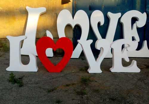 Буквы love - декорации к свадьбе