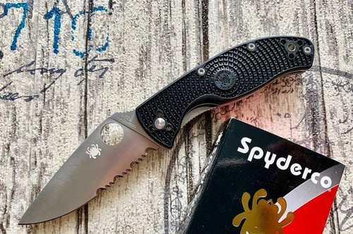 Нож складной Spyderco Tenacious, Part Serrated FRN