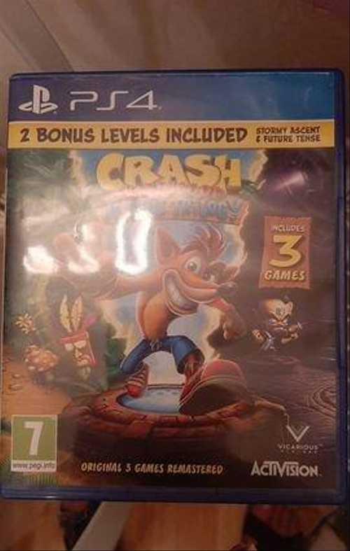 Игра для playstation ps4 Crash bandicool (3 в 1)