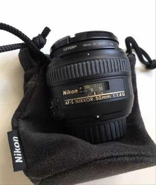 Объектив Nikon 50mm 1:1.4 G + Tiffen 58mm UV Haze