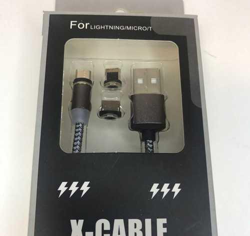 Универсальный магнитный USB-кабель X-Cable 360