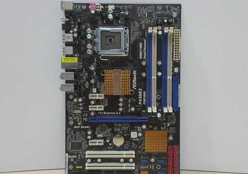 Мат плата s775 ASRock P43DE3 (Intel P43)(DDR2) б/у