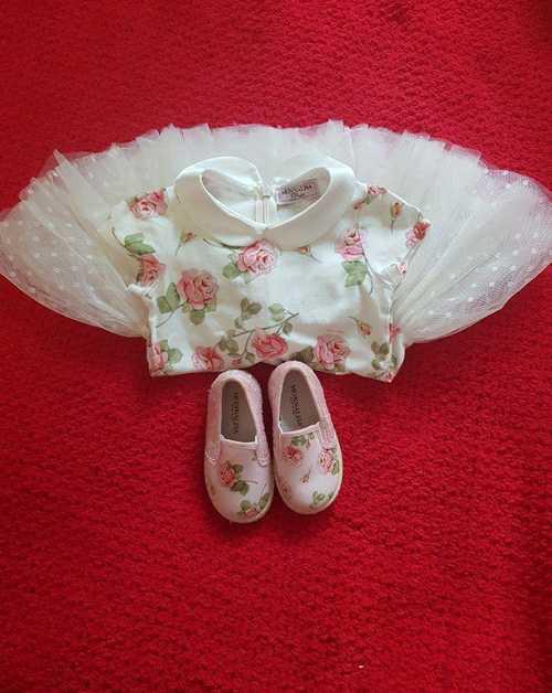 Платье monnalisa и лоферы