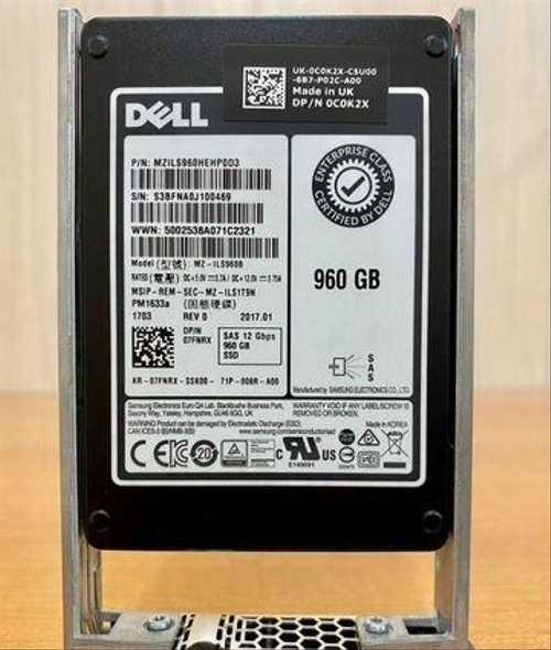 SSD dell 960Gb 7fnrx SAS 2.5