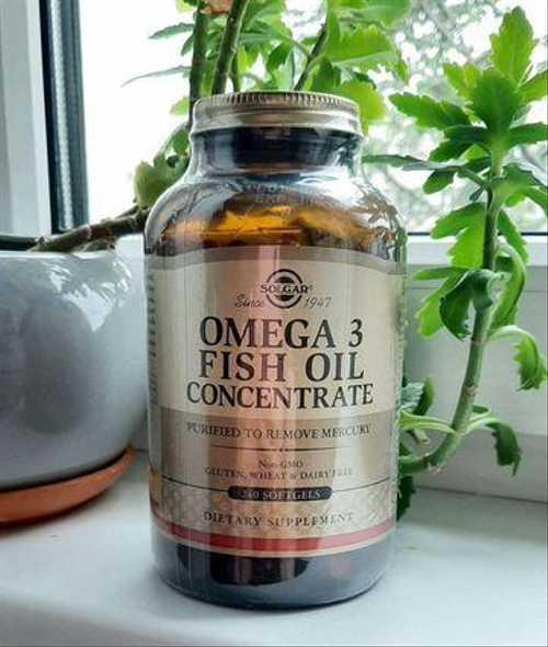 Витамины Solgar omega3 fish oil 240 капсул