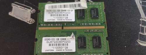 Оперативная память для ноутбука Unifosa DDR3 2GB