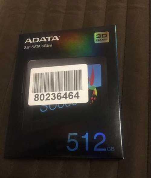 Твердотельный накопитель adata 512 Гб SATA ASU800