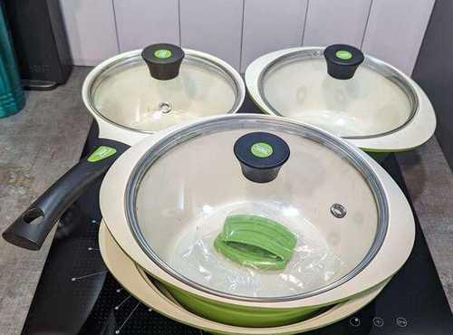 Набор посуды для приготовления Pallas, зелёный