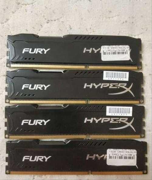 Оперативная память HyperX Fury 8GB (4GBx2) DDR3