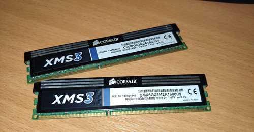 Озу - corsair XMS3 DDR3 (2 планки)