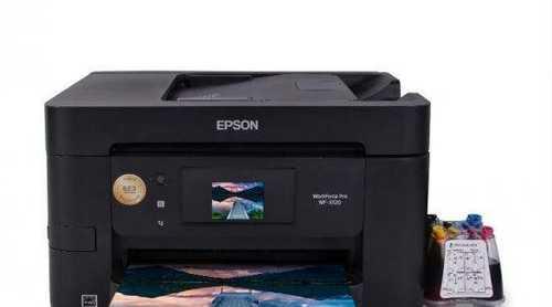 Принтер мфу Epson WF-3720DWF c снпч и чернилами