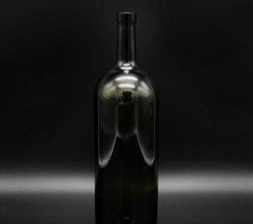 Бутылка стеклянная- оливковая бордо 1,5л.(уп.12шт