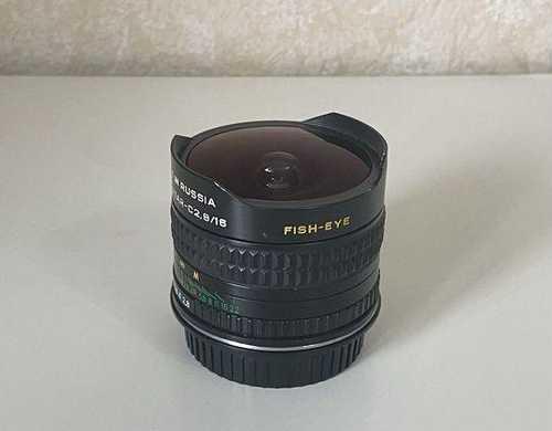 Объектив Fish-eye 16mm Canon Zenitar фишай зенит