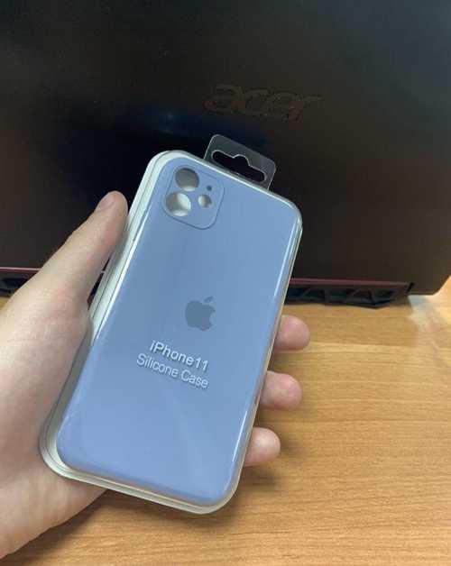 Чехол iPhone 11 Silicone Case Full Cover Голубой