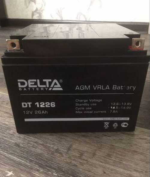 Аккумулятор delta DT 1226 12В 26Ач