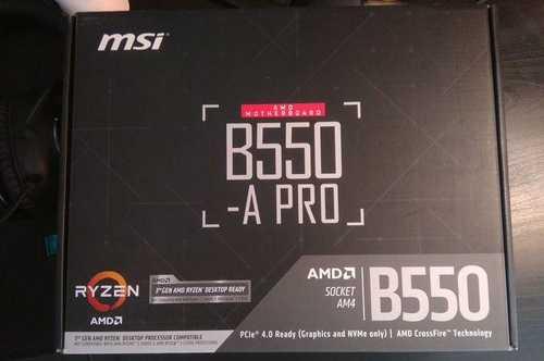 Новая материнская плата MSI B-550-A PRO