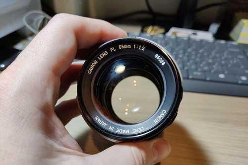 Светосильный объектив Canon Fl 55 мм 1.2 Japan