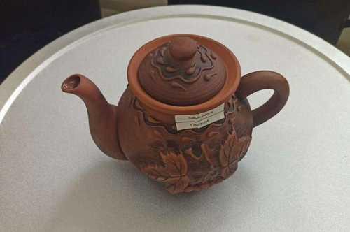 Заварочный чайник рябина красная глина