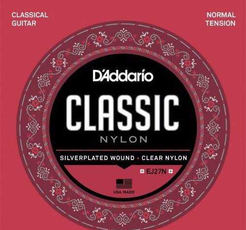 Струны нейлоновые 28-43 D'addario EJ27N Normal Ten