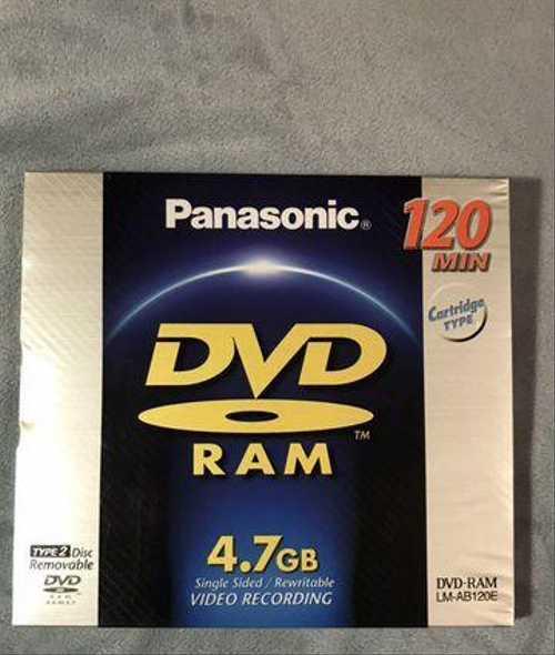 Диск Panasonic DVD RAM 120min 4.7GB Cartridge Type