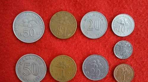 8 монет Малайзии конца 20 века