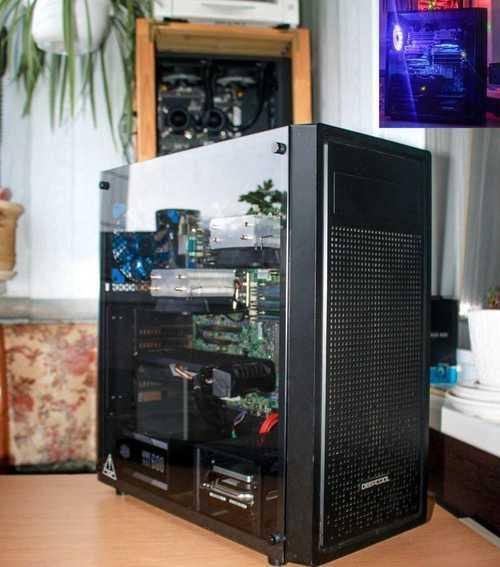 Рабочая станция, 2CPU Xeon, 24ядра,56gb,gtx1050ti