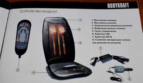 Массажная накидка на сиденье bodykraft K-51 новая
