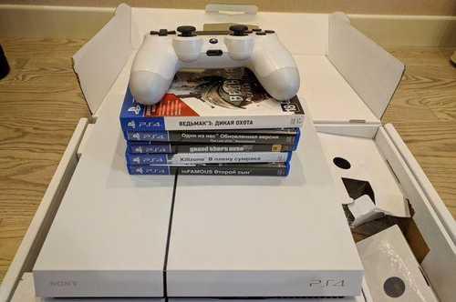 Sony PS4 White 500gb + 8 игр