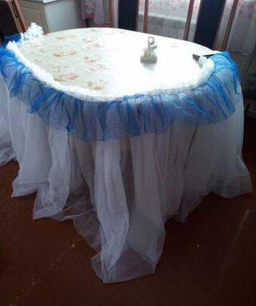 Юбка для свадебного стола
