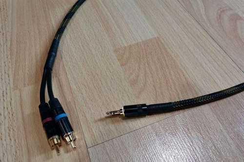 Межблочный кабель 2RCA-jack 3.5 (Klotz PW02x)