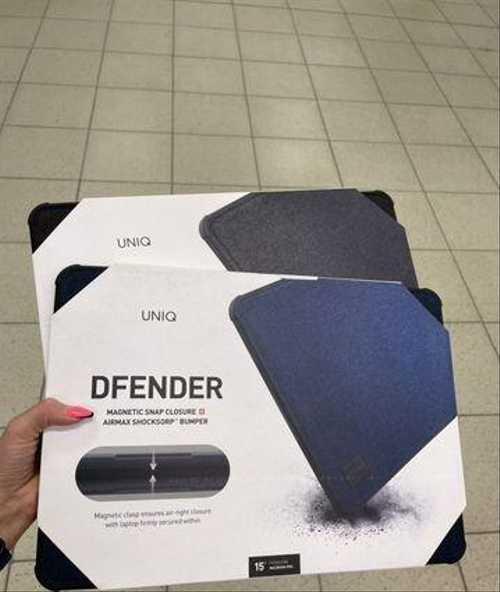 Чехол Uniq DFender Sleeve для Macbook Pro 15 серый