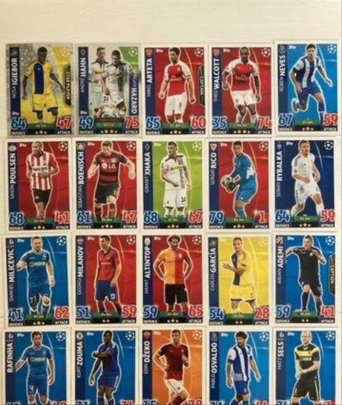 Карточки topps Match Attax 2015-2016