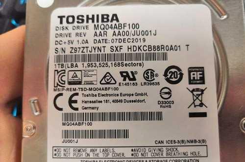 Жесткий диск Toshiba 2.5" 1 Tb