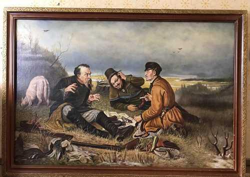 Картина «Охотники на привале» 1954г