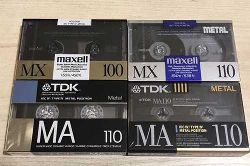 Maxell MX и TDK MA Metal новые аудиокассеты