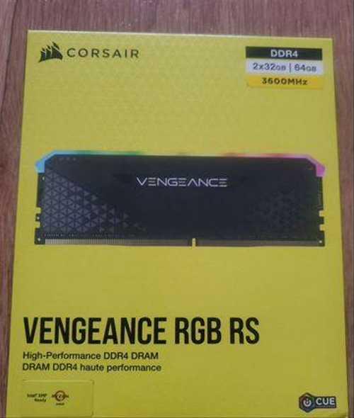 Озу DDR4 Corsair RS 64Gb (2х32Gb) 3600MHz новая