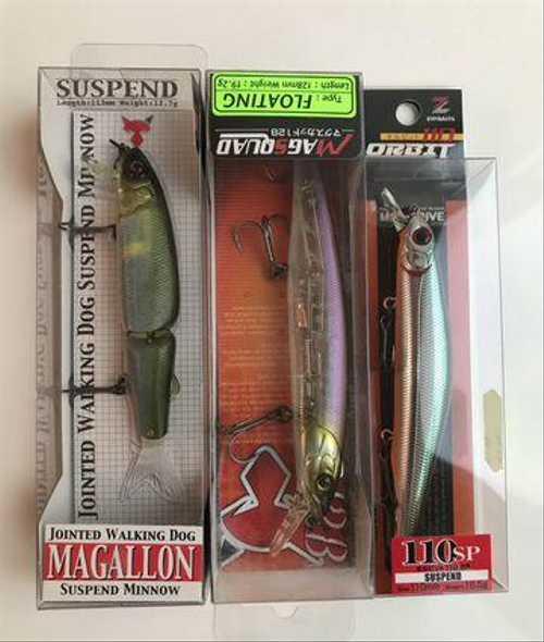 Воблеры Zipbaits, Jackall, Rapala, Deps, Evergreen