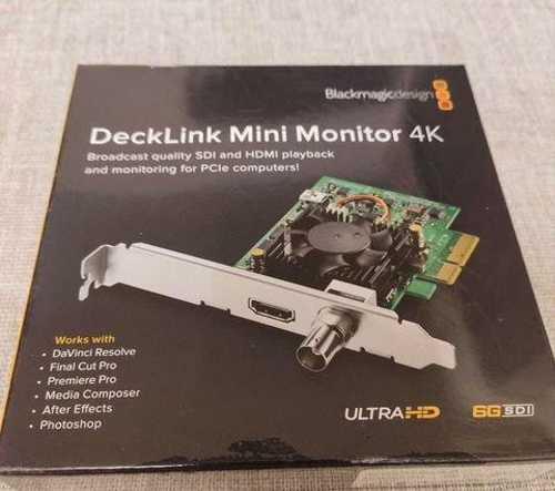 Blackmagic Decklink Mini Monitor 4K новая