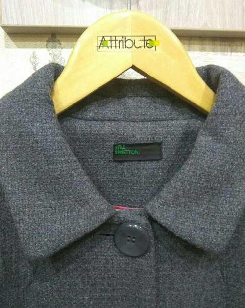 Пальто Benetton, 65 шерсть, р. 42 (оверсайз