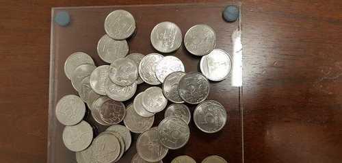 Монеты 1,2,5,10 и 25 рублей. гвс, биметал