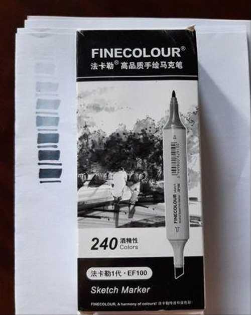 Набор спиртовых маркеров Finecolour Gray set 8шт