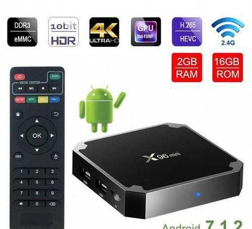 Тв приставка X96 mini - Android Smart TV, 2GB/16GB