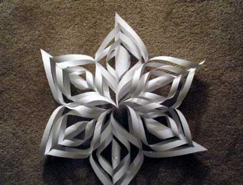 Объемные снежинки, модульное оригами на заказ для