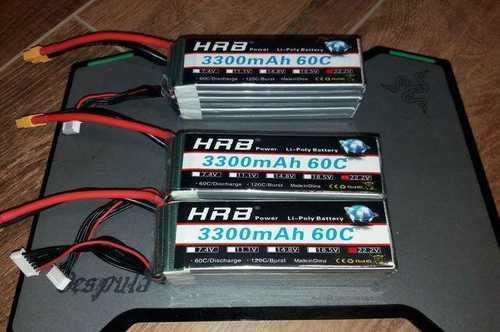 Аккумуляторы HRB lipo 6S 3300mah 60C