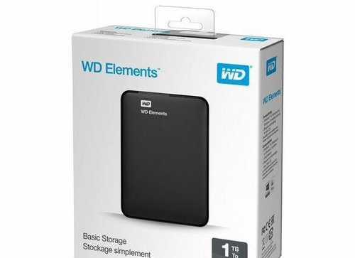 Внешний HDD 2,5 WD Elements 1TB - новый