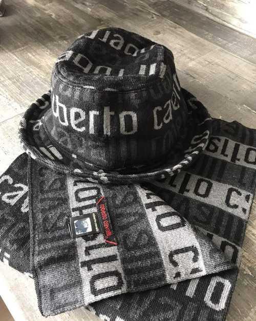 Шапка шляпа Roberto cavalli с шарфом