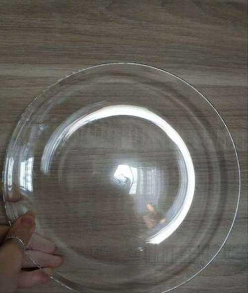 Тарелки 26 см стеклянные прозрачные Икея