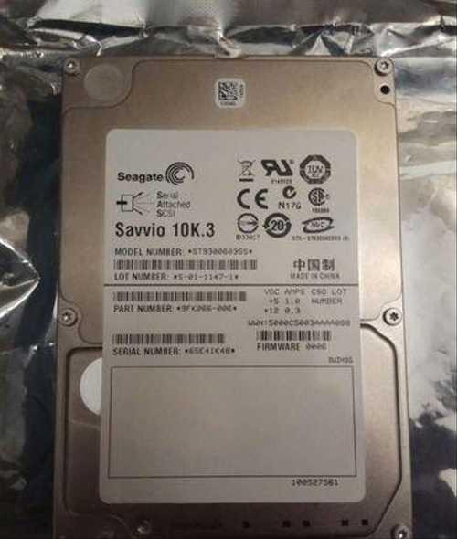Жесткий диск SAS 300Gb ST9300603SS новый