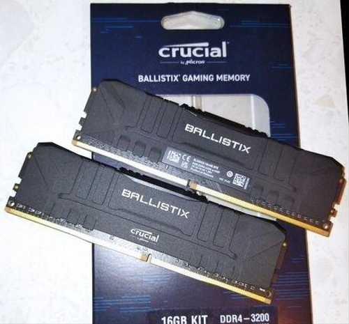 DDR4 Crucial Ballistix Black 16GB (8GBx2) 3200